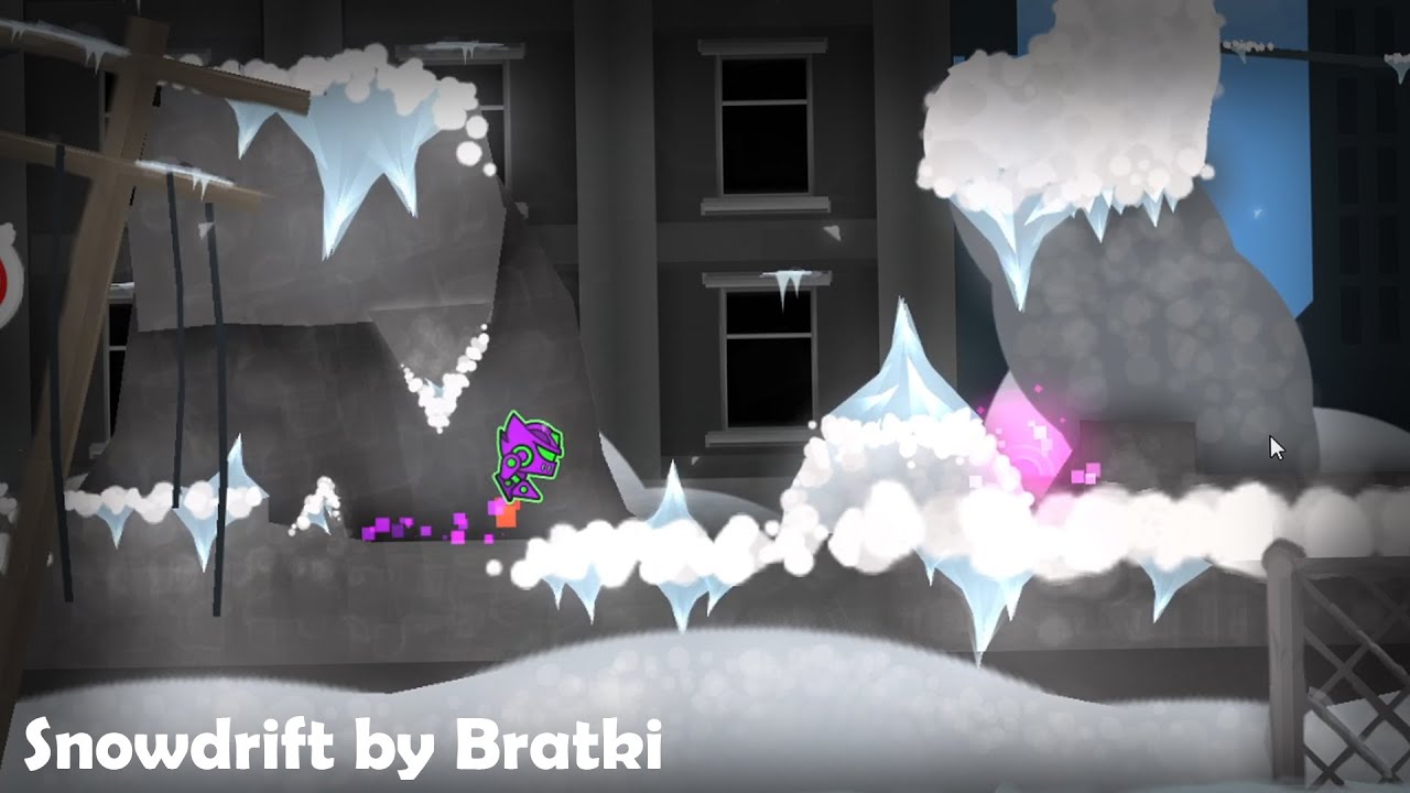(4k) Sent to MODS!!! Snowdrift by Bratki // Geometry Dash 2.11 - YouTube