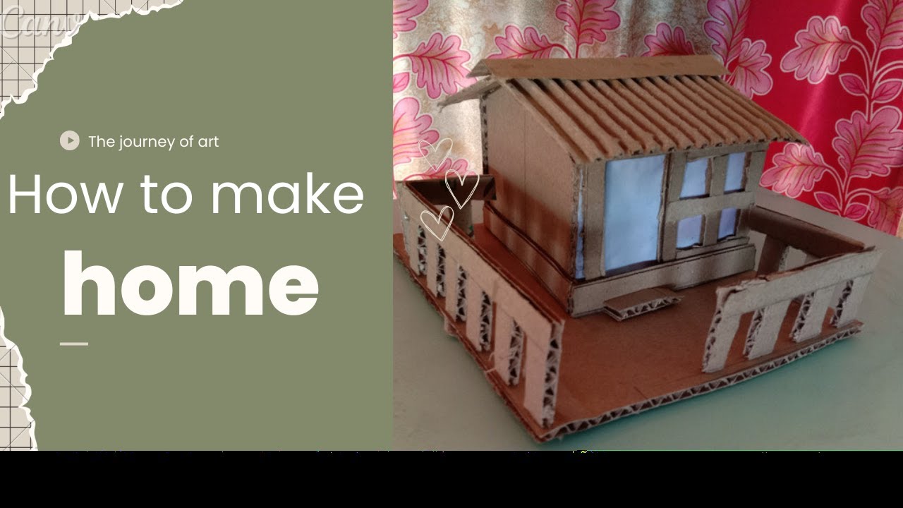 How to make Beautiful small cardboard House | Diy miniature cardboard ...