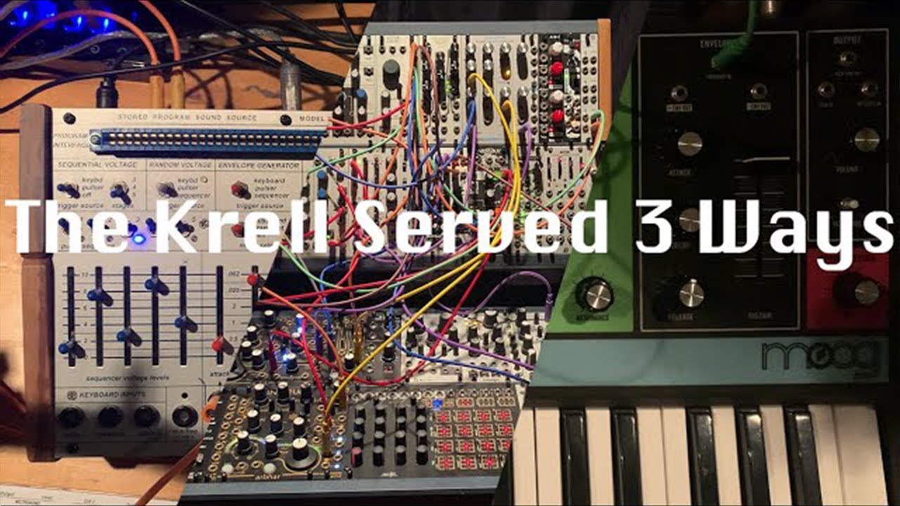 Krell Served 3 Ways - Generative Patches on Eurorack, Buchla Easel, and Moog Grandmother - YouTube