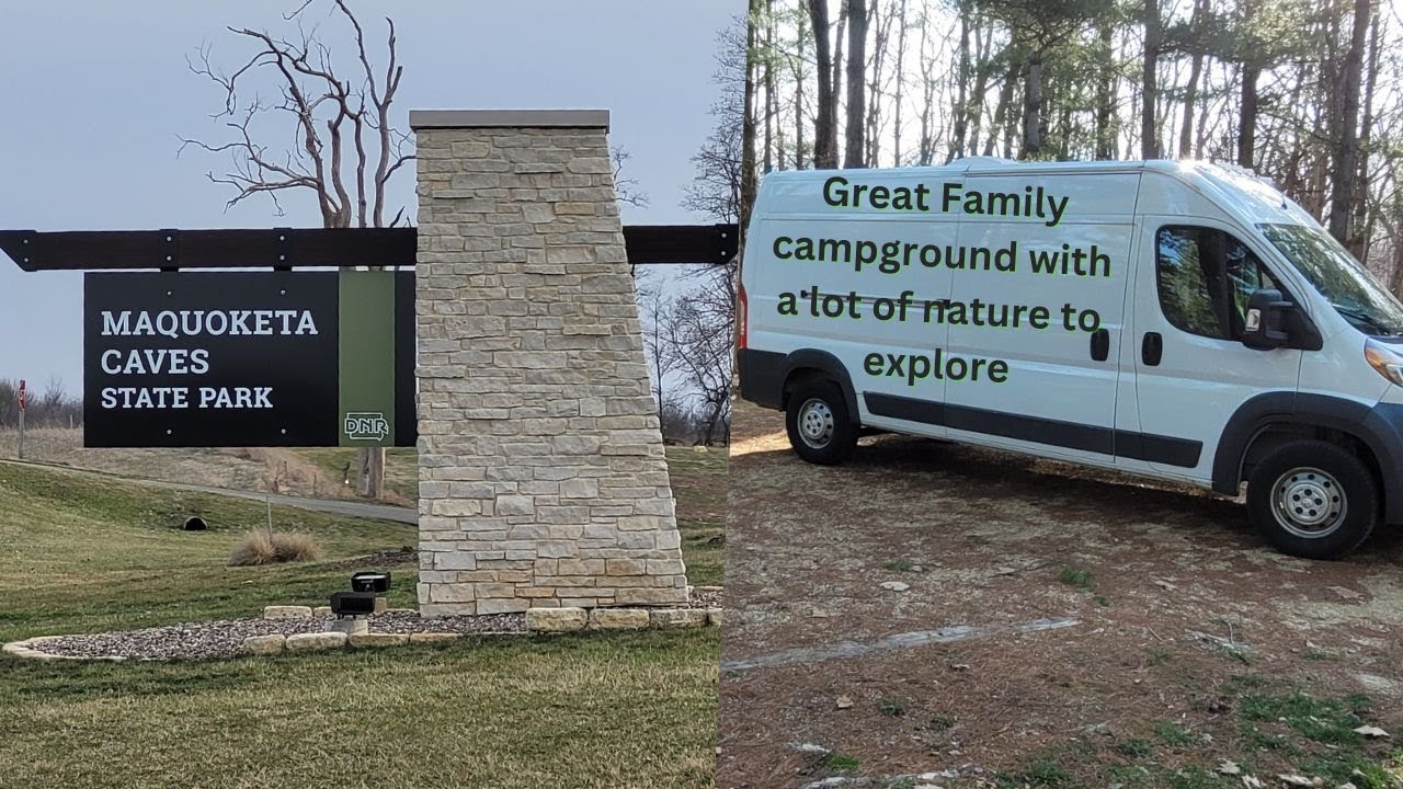 Iowa's Maquoketa Caves State Park full campground tour, and a look at ...