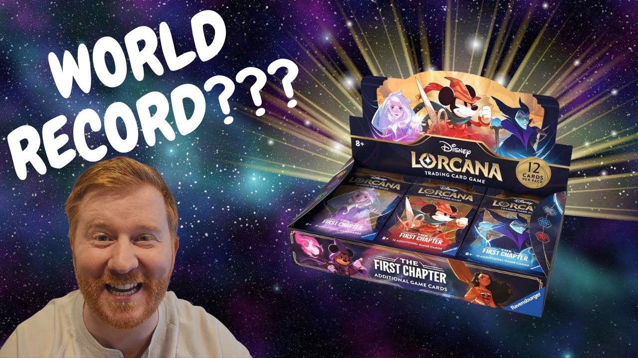 Disney Lorcana TCG Booster Box Opening - World Record for hits in The ...