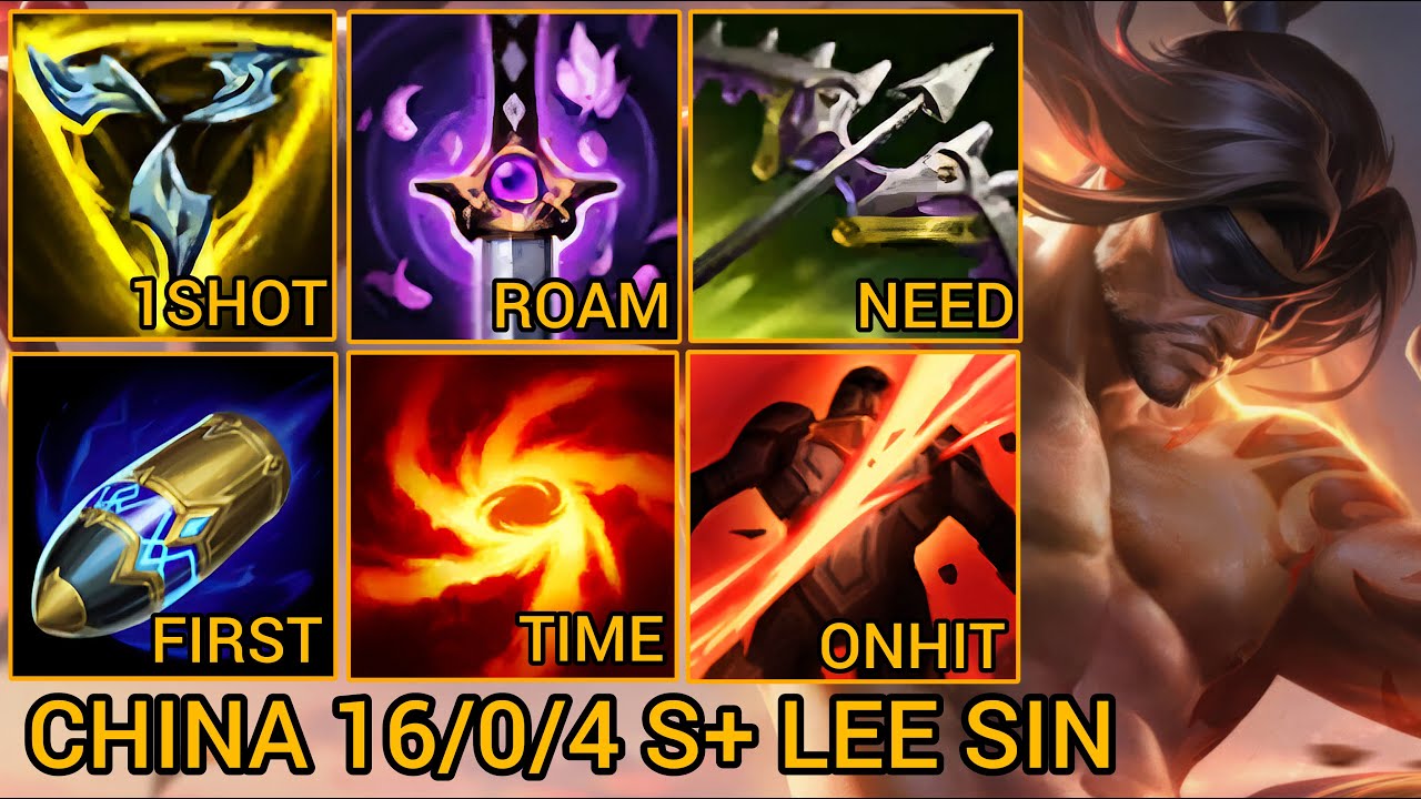 16/0/4 S+ Lee Sin - China Server Wild Rift High Elo Tier Builds & Runes ...