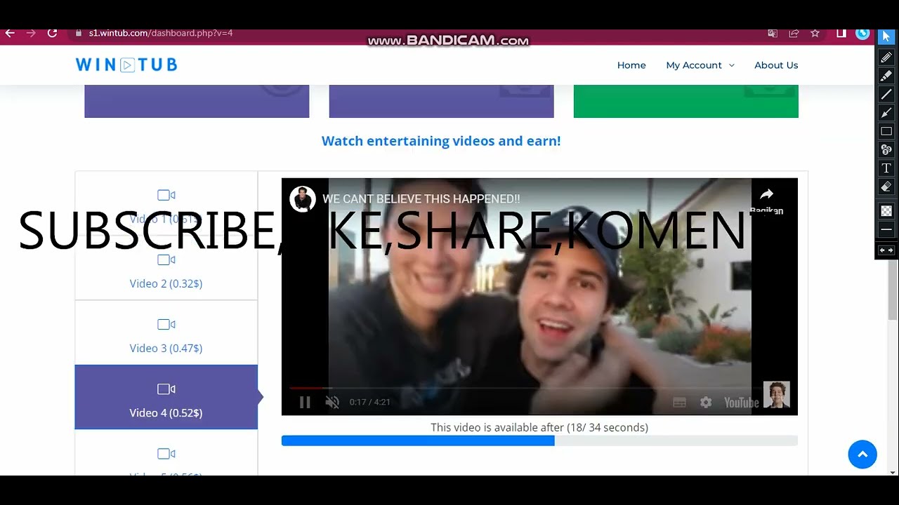 PART 11 : WINTUB.COM SCAM OR CUAN 2022_WATCH BALANCE $20_APAKAH BISA ...