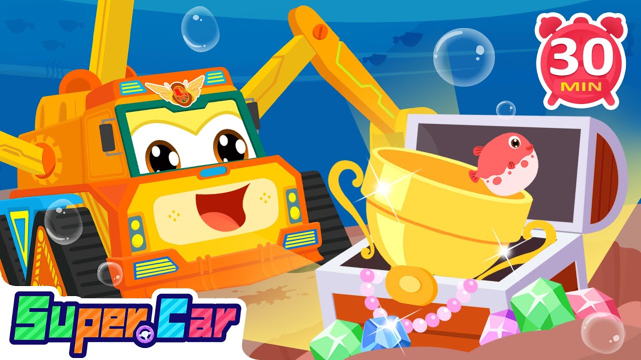 Treasure Hunt Under the Sea | Rescue Cars Cartoons | Adventure Cartoons ...