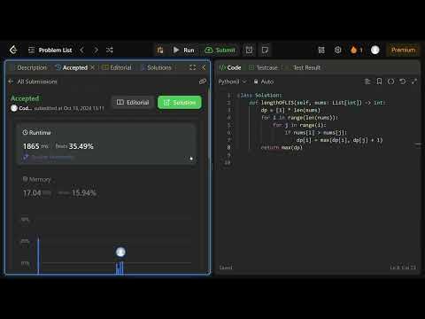 Longest Increasing Subsequence - Leetcode (Two Solutions) - YouTube