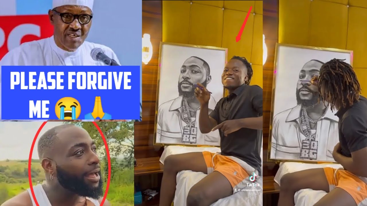 Davido Die-hard Fan Reject 1M Naira just to Draw Davido as Buhari Beg ...
