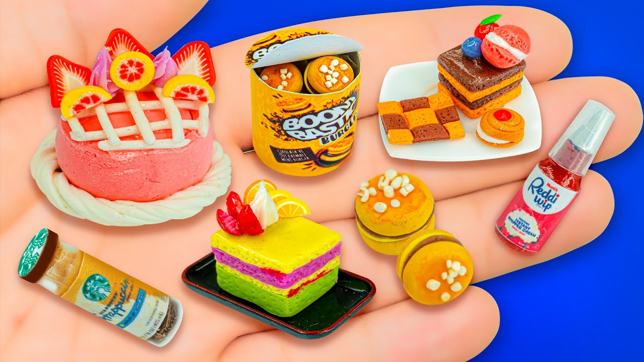 28 Realistic DIY Miniature Fast Foods Crafts ~ Cream Cake, Coffee ! DIY ...