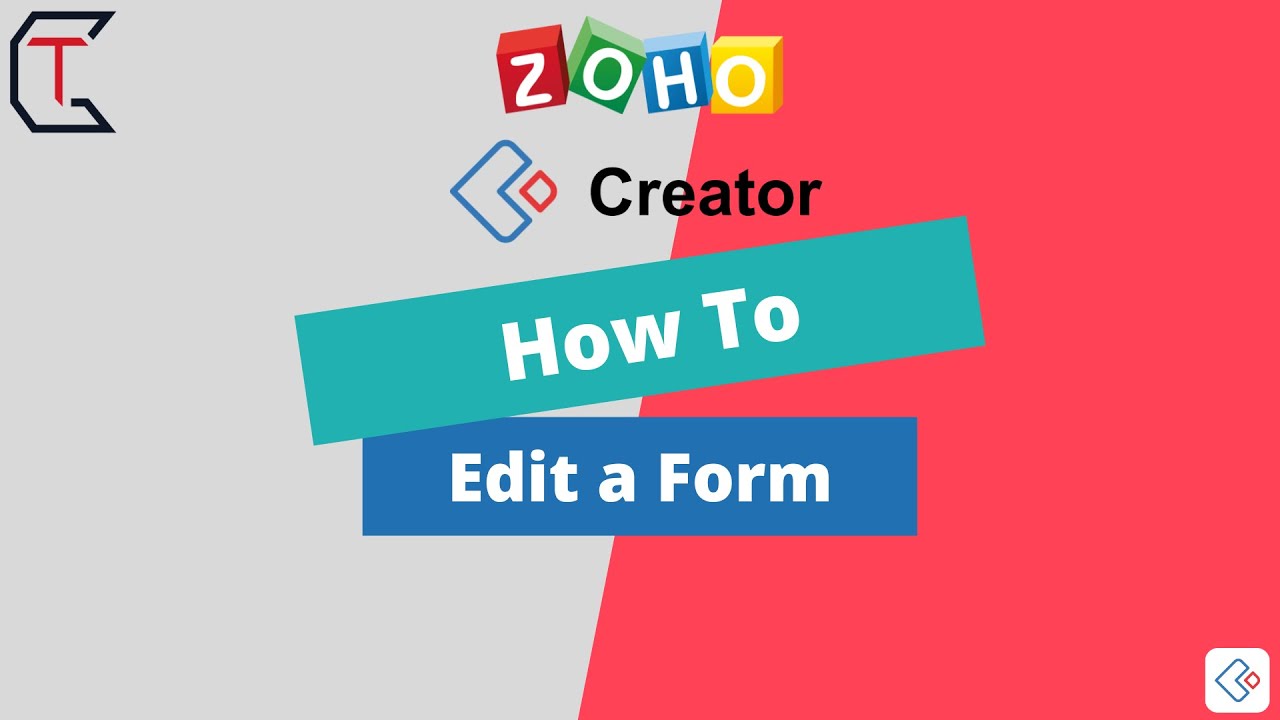 How to Edit a Form on Zoho Creator - YouTube