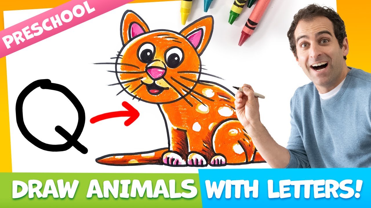 How to Draw a QUOLL with the Letter 'Q'! – PRESCHOOL - YouTube