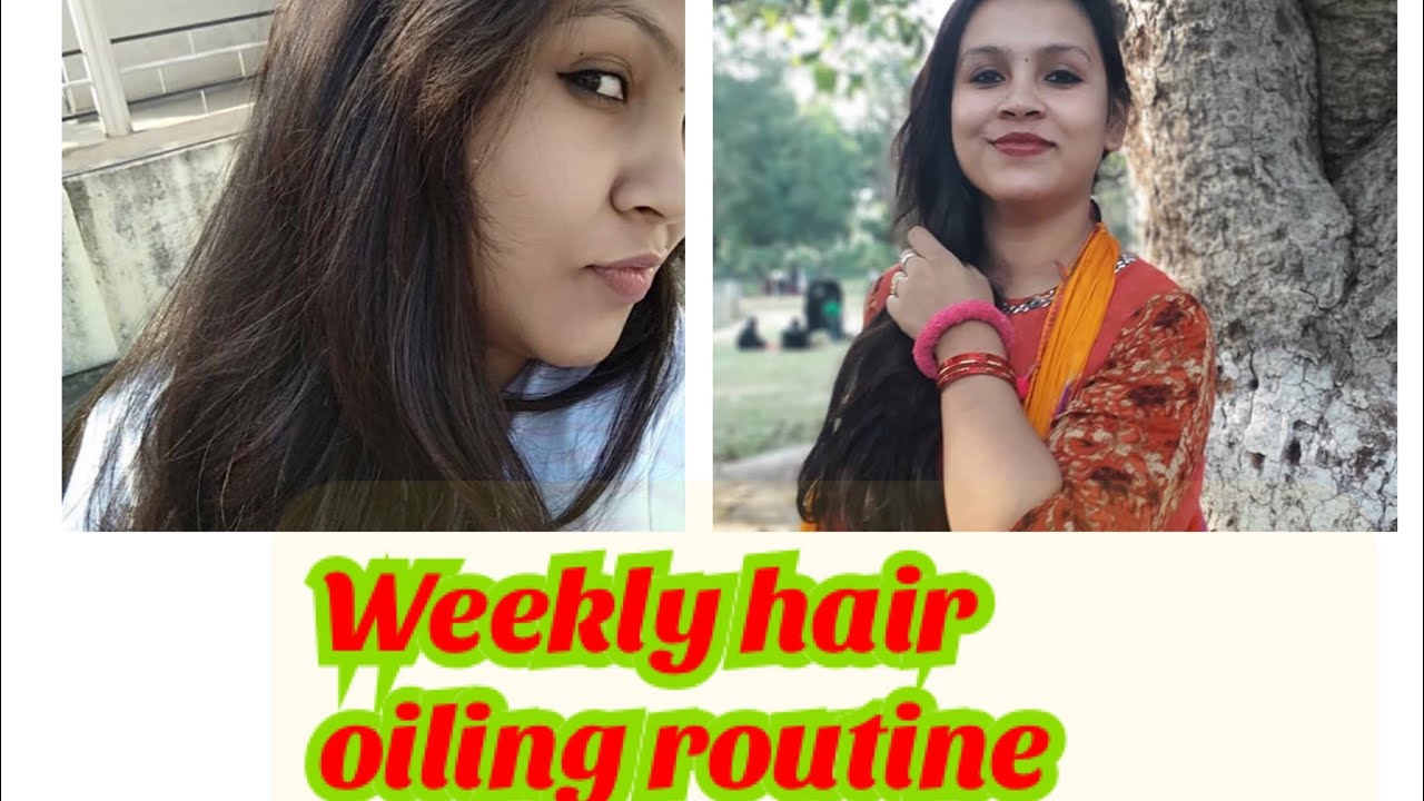Weekly hair oiling routine - YouTube