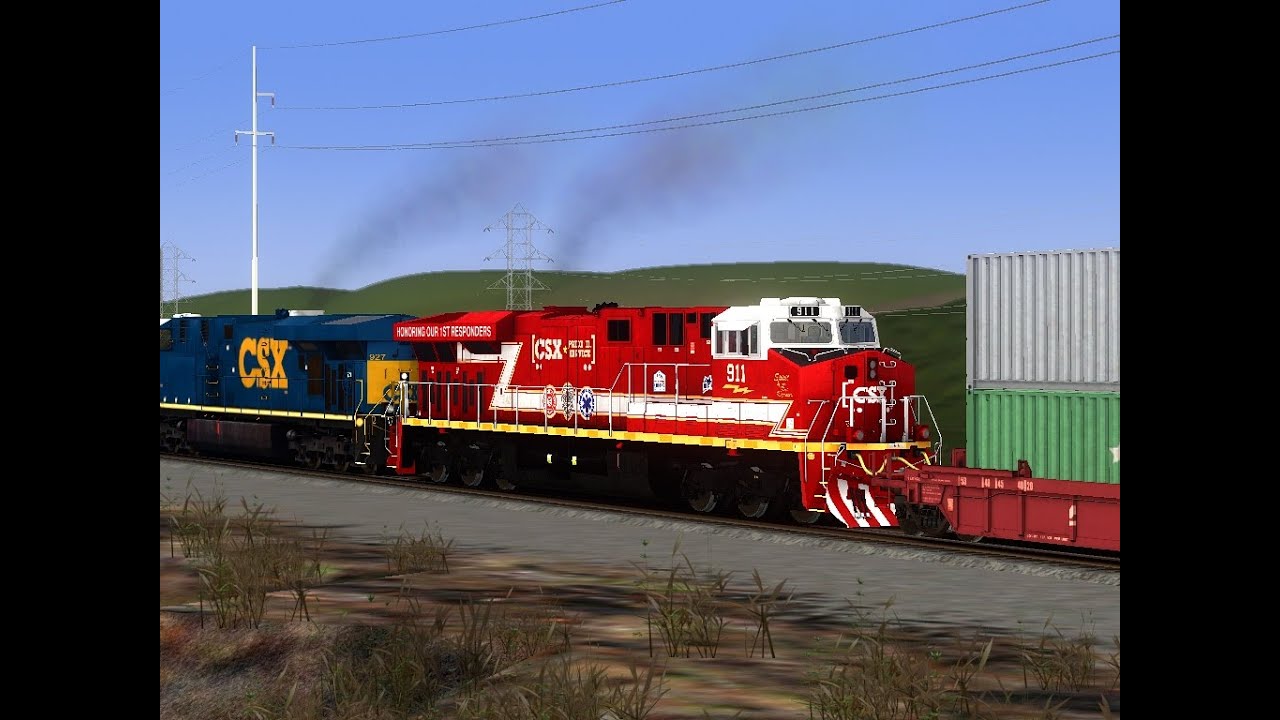 TS2022:Csx 927 Leads I007 With Csx 911 Trailing And A Awesome Raised ...