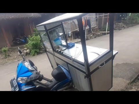 desain rombong gerobak mie ayam untuk motor - YouTube