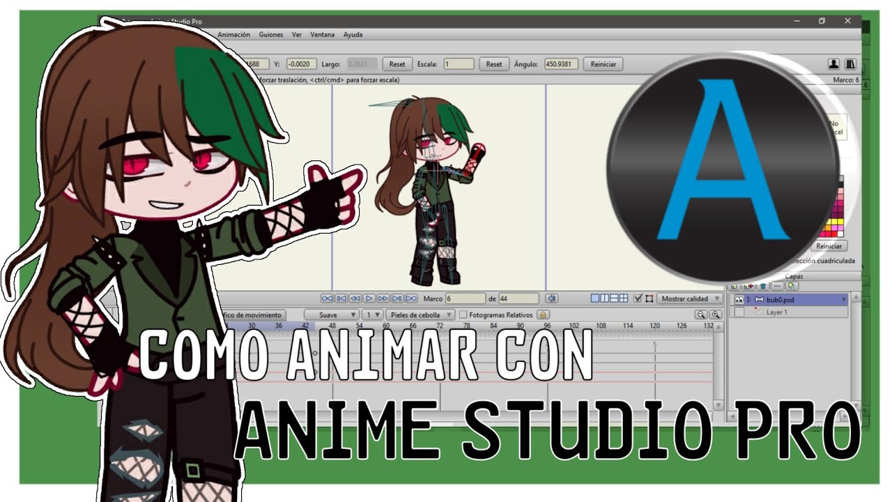Como animar con Anime Studio Pro //Gacha Club //TUTORIAL [Modelo y ...