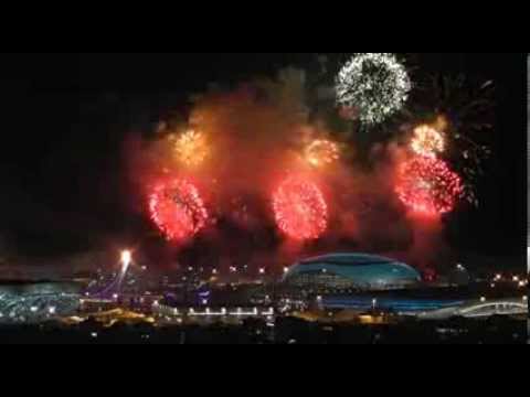 Сочи 2014. Салют в честь открытия Олимпиады в  Сочи