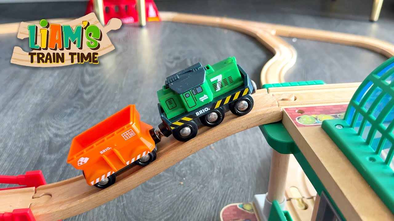 BRIO Train City Build with Multiple Stations and Bridges! - YouTube