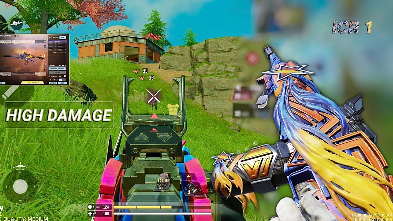0 RECOIL in MID RANGE + HIGH DAMAGE | BEST ICR GUNSMITH CODM BR | CODM ...