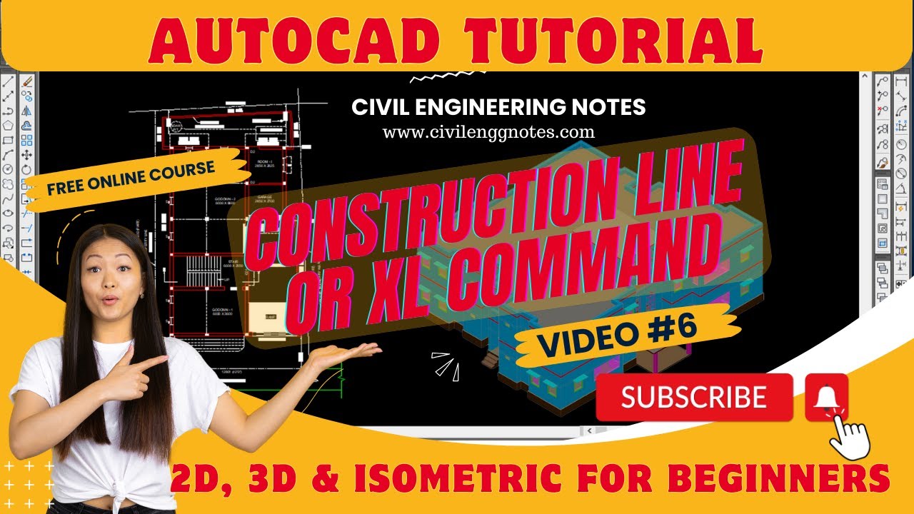 #6 Construction Line or X Line Command or XL Command || AutoCAD ...