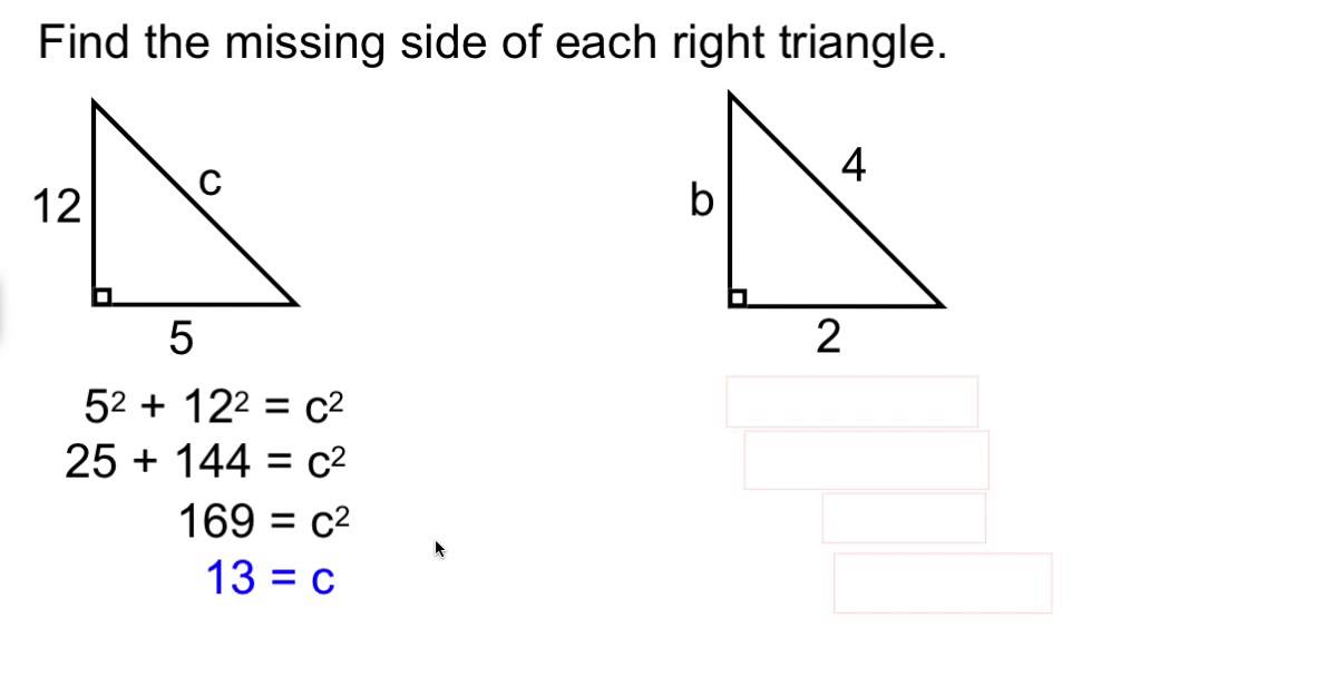 Alg 2 0-8 Pythagorean Theorem - YouTube