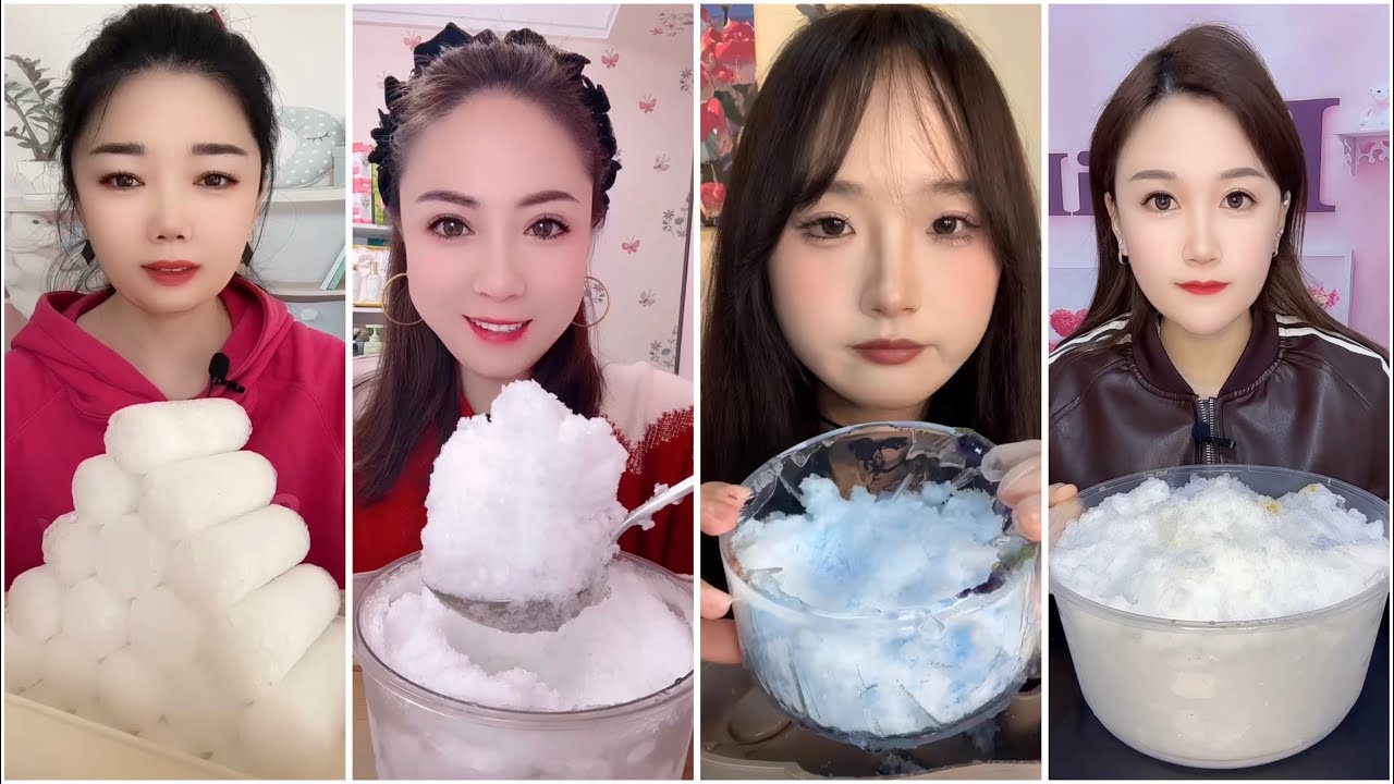 ASMR WHITE ICE EATING / FREEZER FROST EATING AND SCRAPING - YouTube