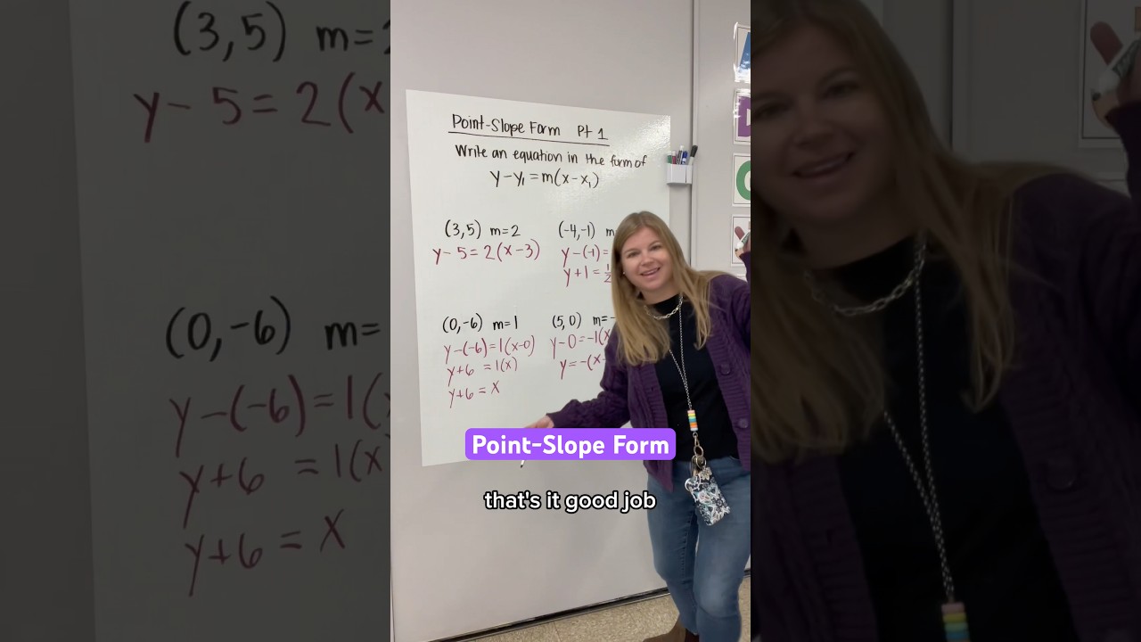 Point-slope form! #iteachalgebra #math #algebra #mathematics # ...