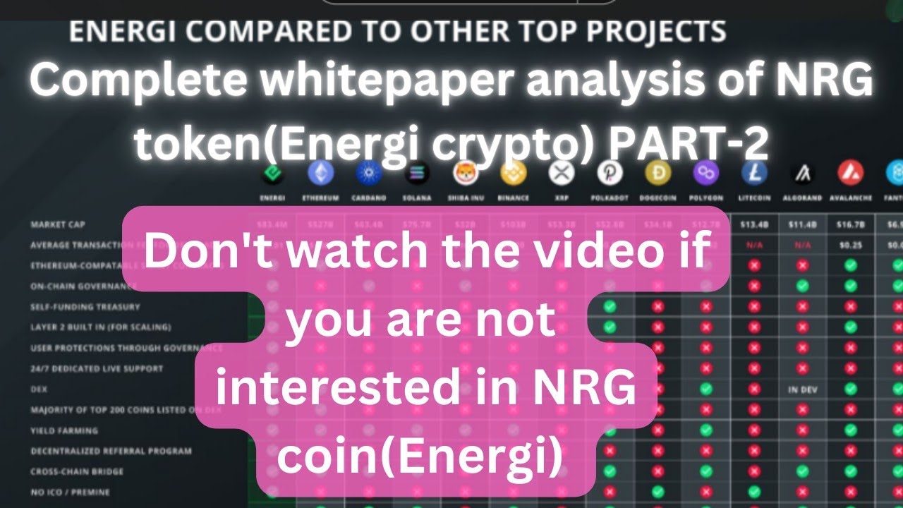 Energi cryptocurrency's complete whitepaper analysis in detail(NRG ...