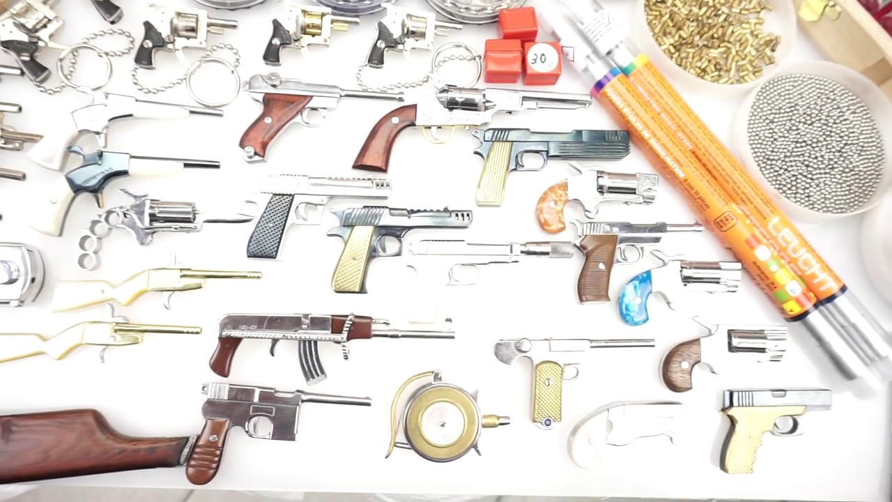 The Pinfire miniature pinfire guns Big collection ammo accessories etc ...