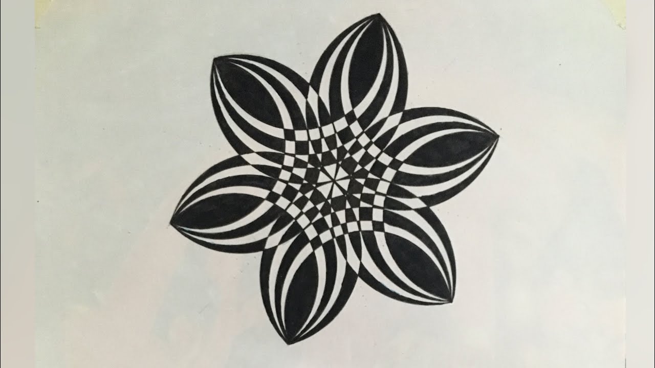 Simple Geometric Pattern - Geometric Drawing || Geometric Flower ...