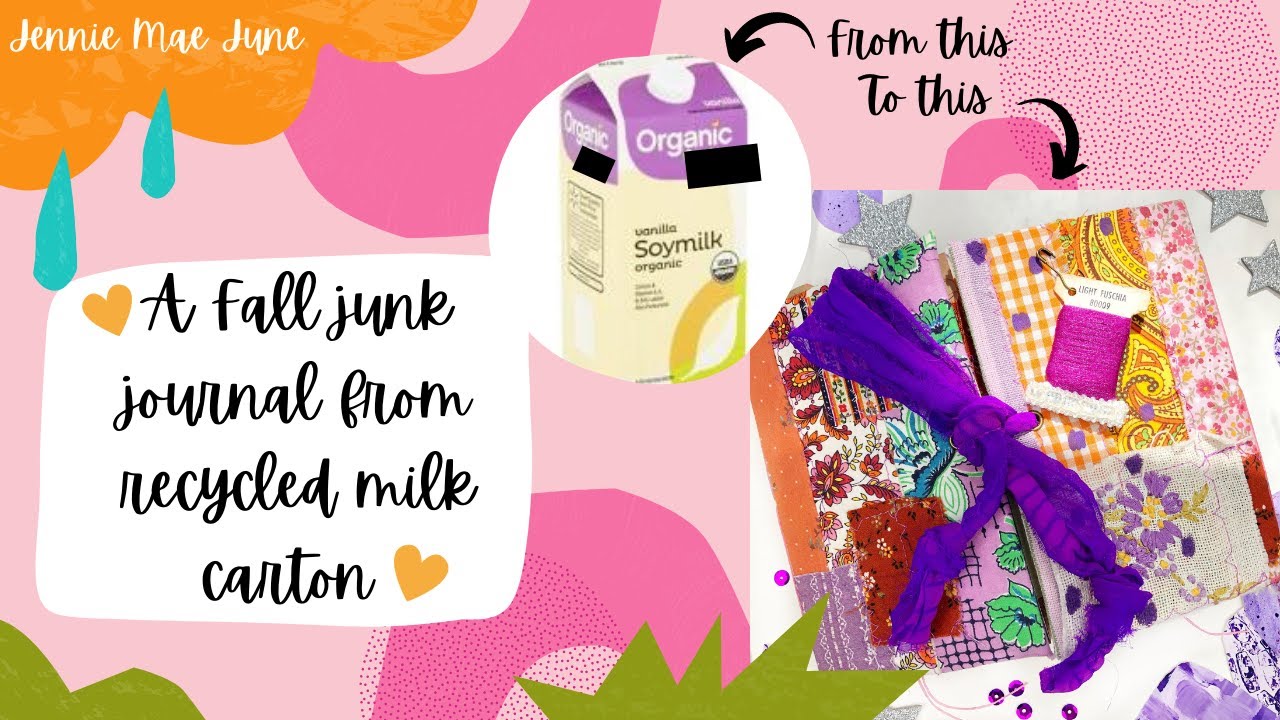 Recycled Milk Carton Into Gatefold Junk Journal | October Daily Journal ...