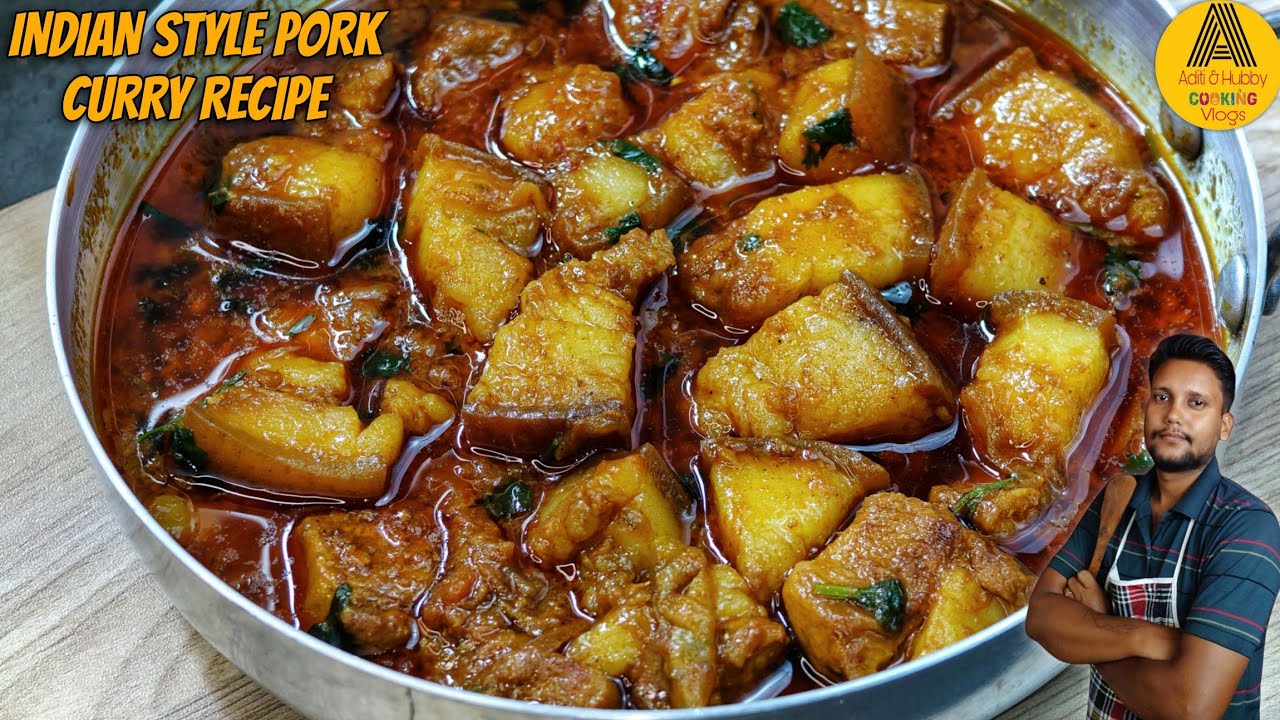 Easy Pork Curry Recipe With Tomato | Indian Style Pork Curry | Pork ...