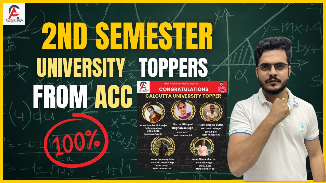 2nd Semester Toppers of Calcutta University |Ayan Chakraborty Classes ...