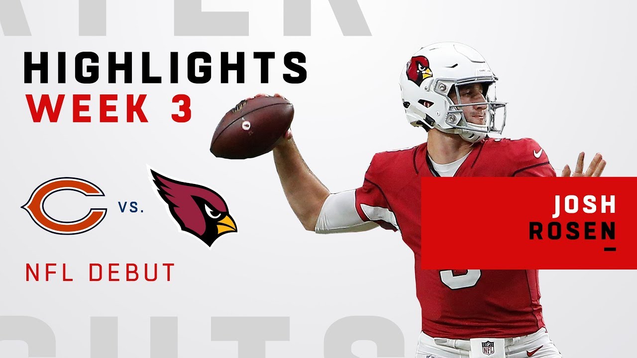 Every Josh Rosen Play in NFL Debut - YouTube