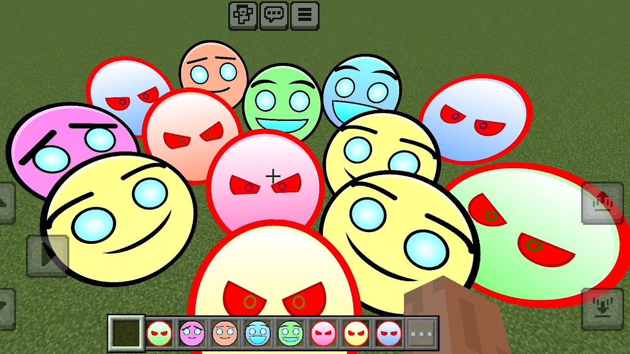 Custom Lobotomy Geometry Dash Difficulty faces V2 Nextbots | MCPE - YouTube