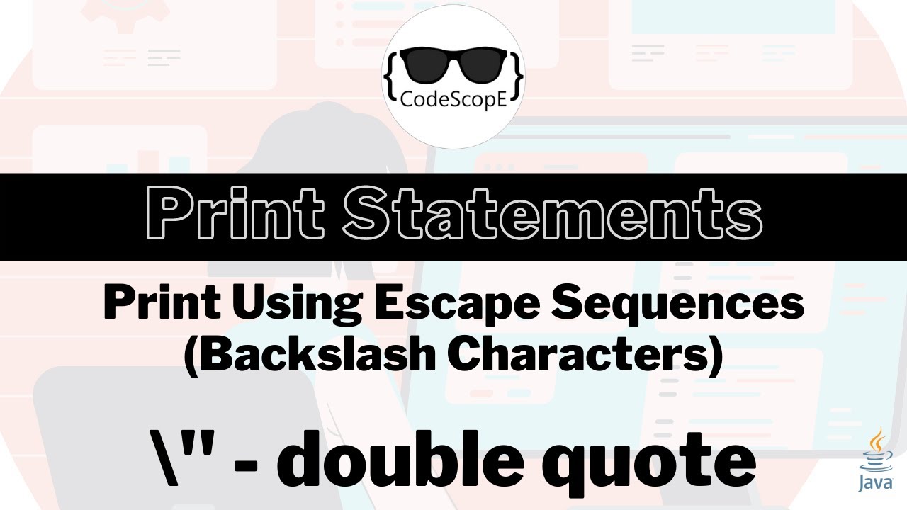 How To Print Using Escape Sequences Java Print Statements Question 8 Youtube
