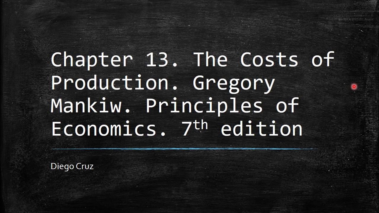 Chapter 13. The Costs of Production. Principles of Economics. - YouTube