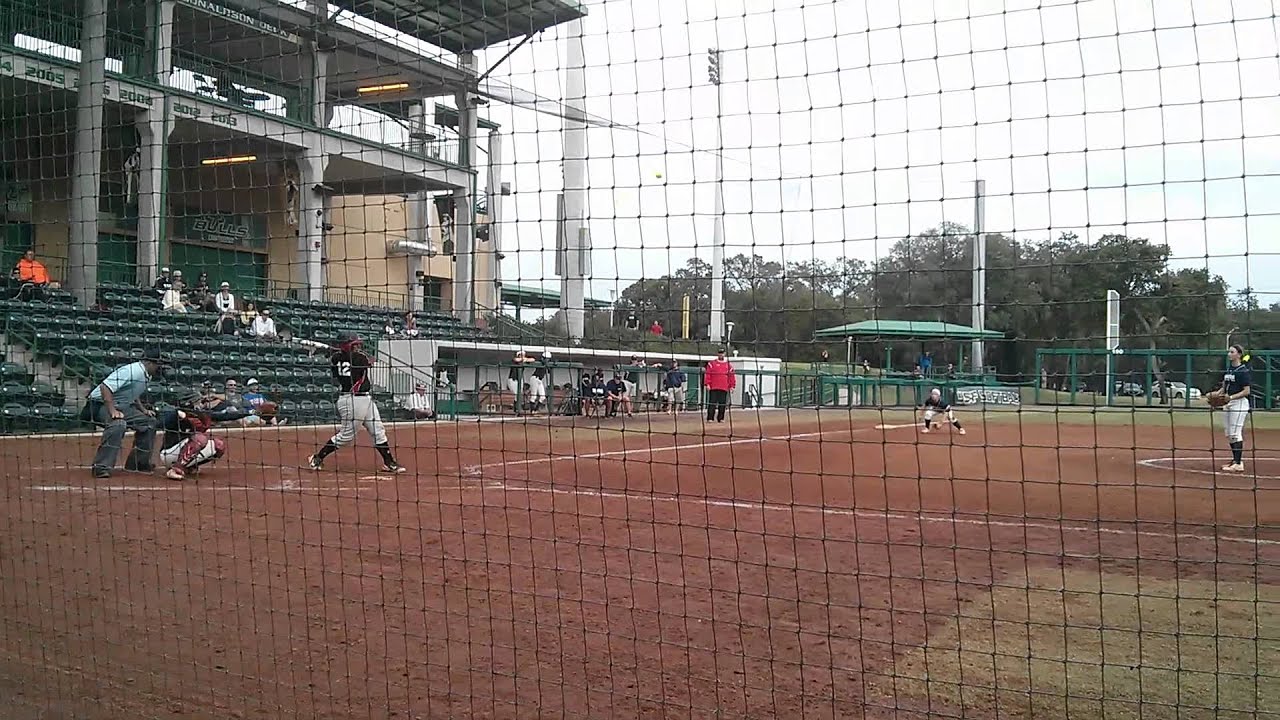 Stephanie Perez at the USF Softball Stadium - YouTube