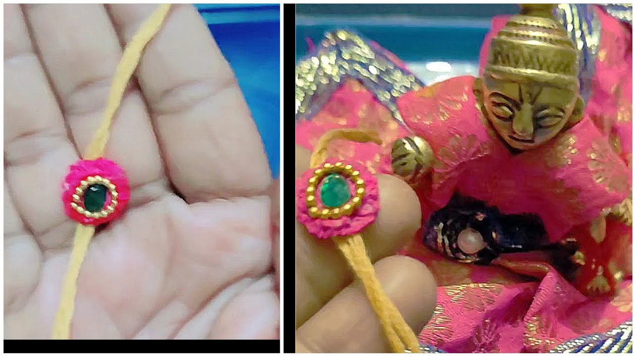 How To Make Rakhi For laddu gopalji/ कान्हा के लिए छोटी छोटी राखि बनाएं ...