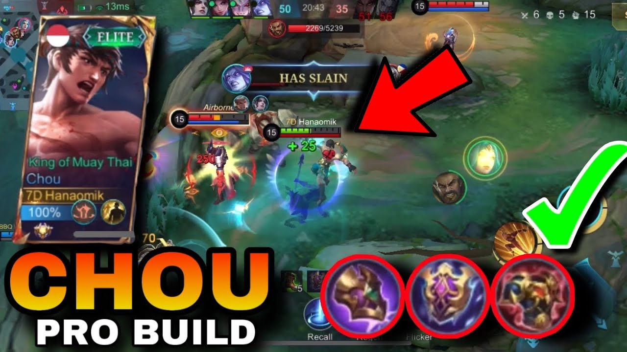 Strong Exp Chou Tank Build Easily Lock the Target! | Top 1 Build ...