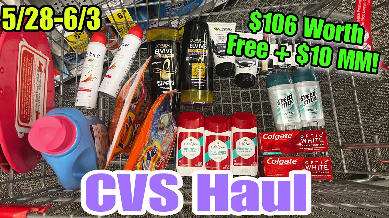 CVS Haul - All Free+ $10 PROFIT! Easy Coupon Deals! 5/28-6/3/23 - YouTube