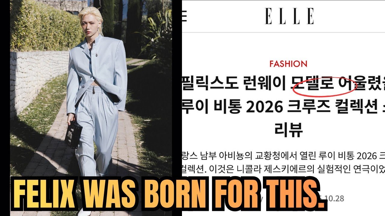 ELLE Korea Says Felix “Fits Perfectly” on Louis Vuitton Runway! - YouTube