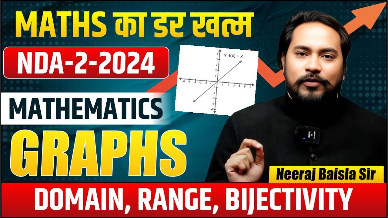 MATHS का डर खत्म | NDA-2-2024 | MATHEMATICS GRAPHS | DOMAIN, RANGE ...