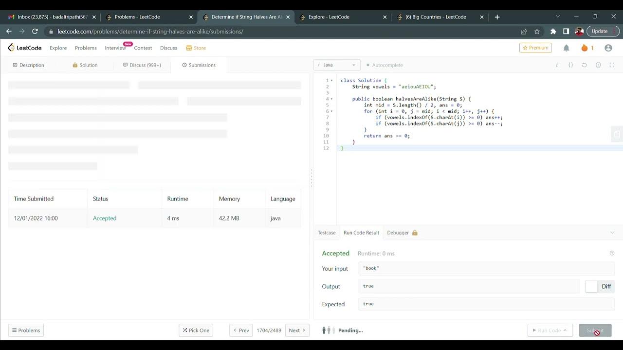 Determine if String Halves Are Alike LeetCode - Day 1 (01 Dec 2022 ... Determine if String Halves Are Alike LeetCode - Day 1 (01 Dec 2022 ...