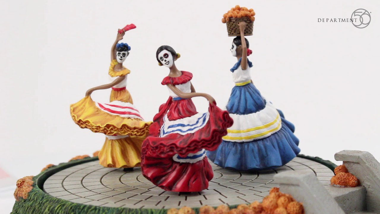 Day Of The Dead Festive Dance - Department 56 Snow Village Halloween ...