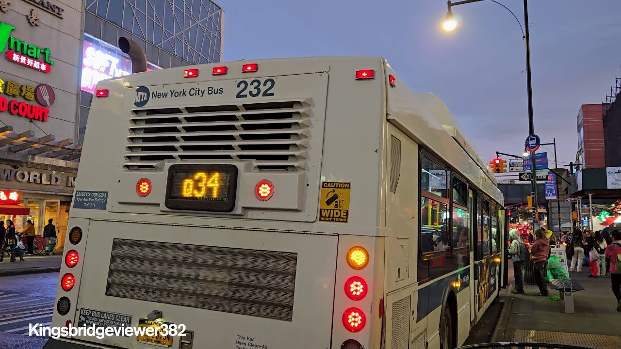 MTA Bus Company: 2011 New Flyer C40LF CNG 232 (Ex NYCT Unit) on the Q34 ...