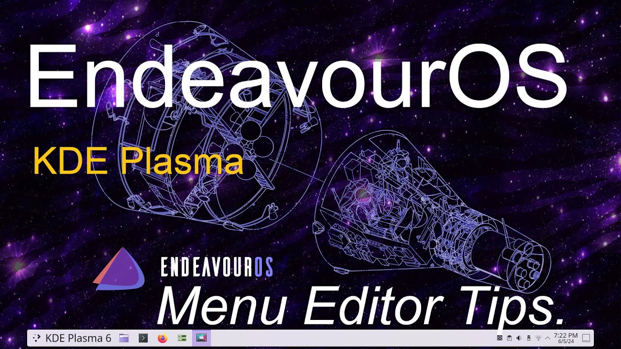 EndeavourOS - KDE Plasma 6 - KDE Menu Editor Tips. - YouTube