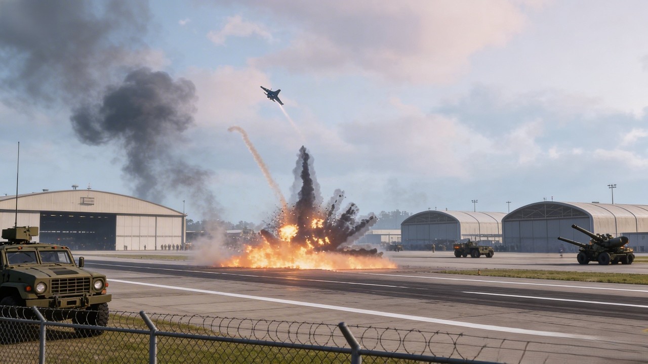 The Plane Carrying the US President and 7 Generals Nearly Hit by a ...