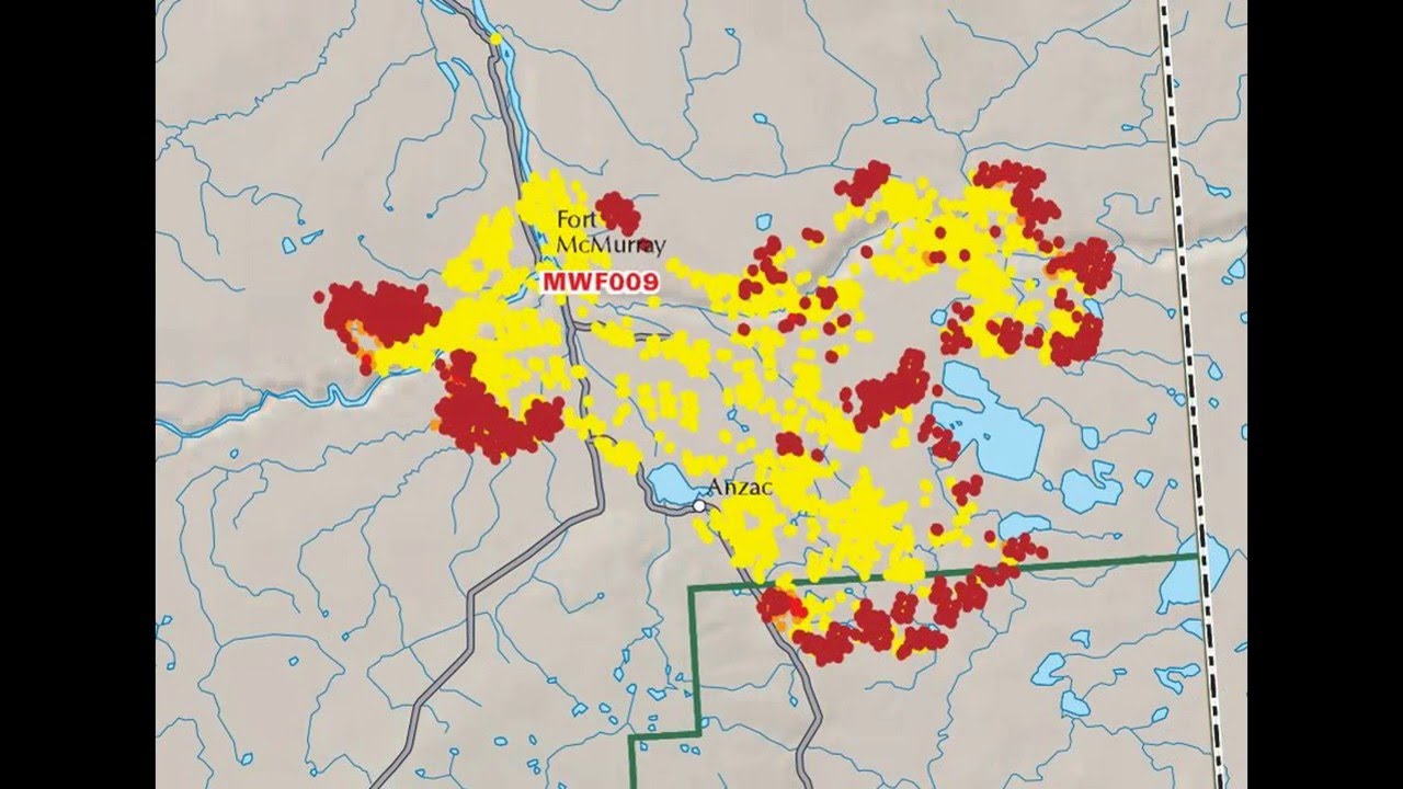 Growth Of The Fort Mcmurray Fire On May 16th 2016 Youtube