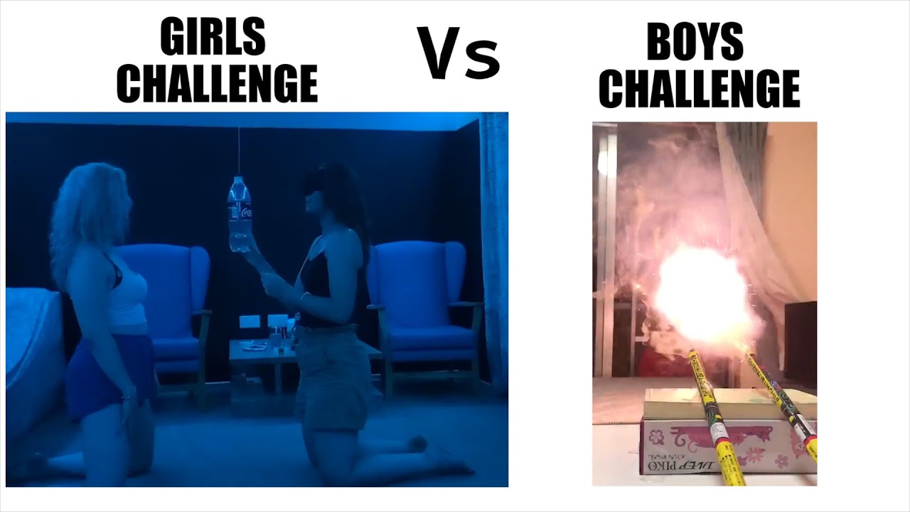 Girls Challenge vs Boys Challenge - YouTube