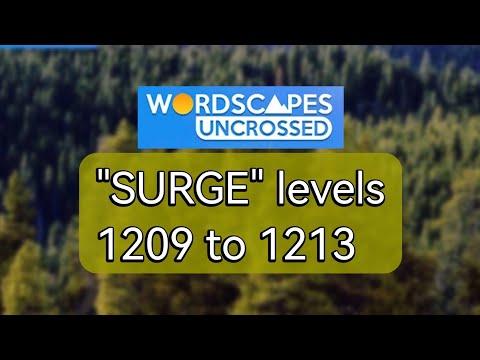 Wordscapes Uncrossed "SURGE" levels 1209 to 1213 gameplay | Answers ...