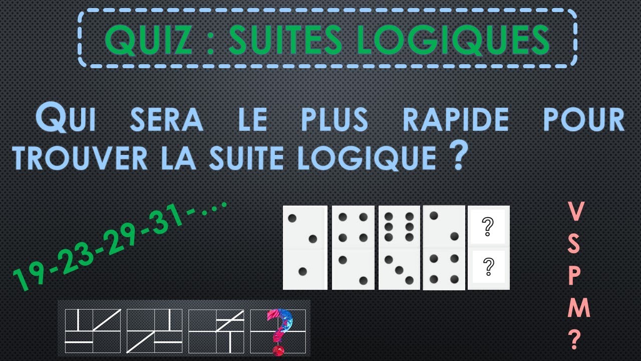 Il Peut Manquer Dans Une Suite Logique 7 Lettres Éléments Manquants ...