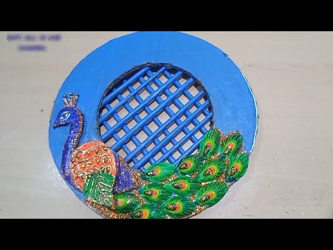 Peacock craft ideas | Peacock craft work with cardboard | Diy cardboard ...